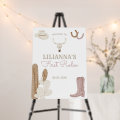First Rodeo Cowgirl Birthday Party Welcome Sign | Zazzle