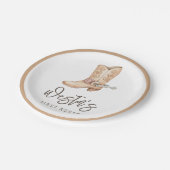 First Rodeo Neutral Southern Cowboy Birthday Paper Plates | Zazzle