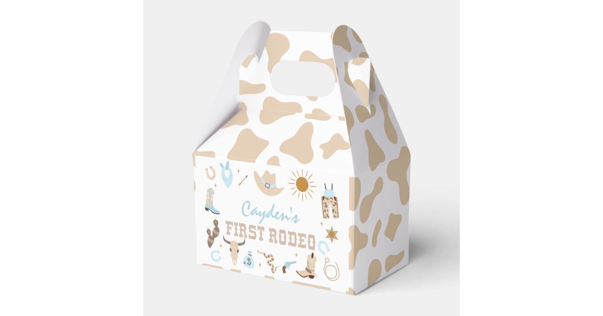 First Rodeo Pastel First Birthday Favor Boxes | Zazzle