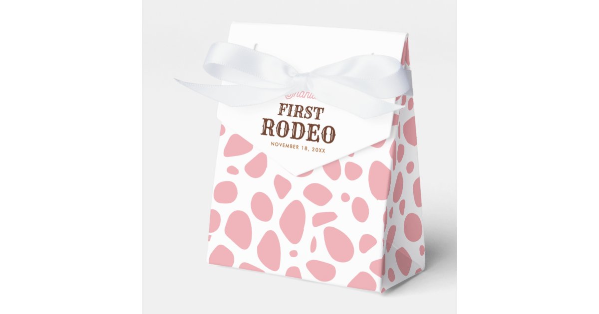 First Rodeo Pink Wild West Girl 1st Birthday Favor Boxes | Zazzle