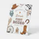 First Rodeo Western Boy First Birthday Welcome Pedestal Sign | Zazzle