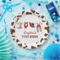 First Rodeo Western Cowboy 1st Birthday Paper Plates | Zazzle