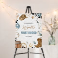 FIRST RODEO Western Cowboy Welcome Sign Poster | Zazzle