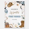 FIRST RODEO Western Cowboy Welcome Sign Poster | Zazzle