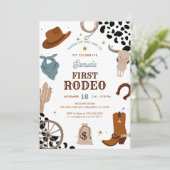 First Rodeo | Western Wild West Boy First Birthday Invitation | Zazzle