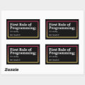 First Rule of Programming Rectangular Sticker | Zazzle