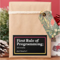 First Rule of Programming Rectangular Sticker | Zazzle