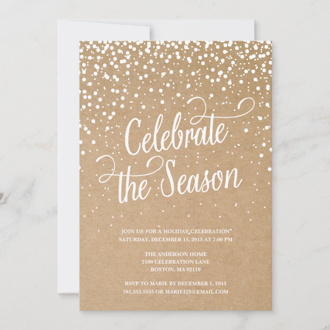 FIRST SNOW | HOLIDAY PARTY INVITATION | Zazzle
