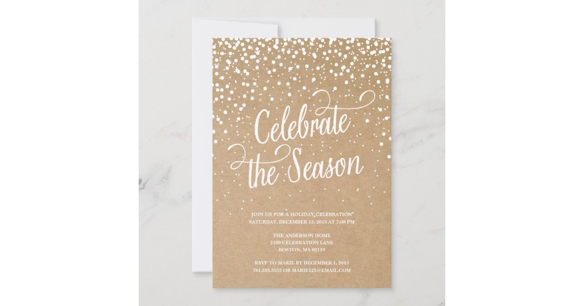 FIRST SNOW | HOLIDAY PARTY INVITATION | Zazzle