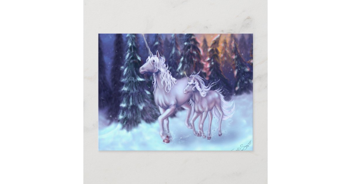 First Snow Postcard | Zazzle