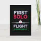 First Solo Flight Airplane First Flight Card | Zazzle