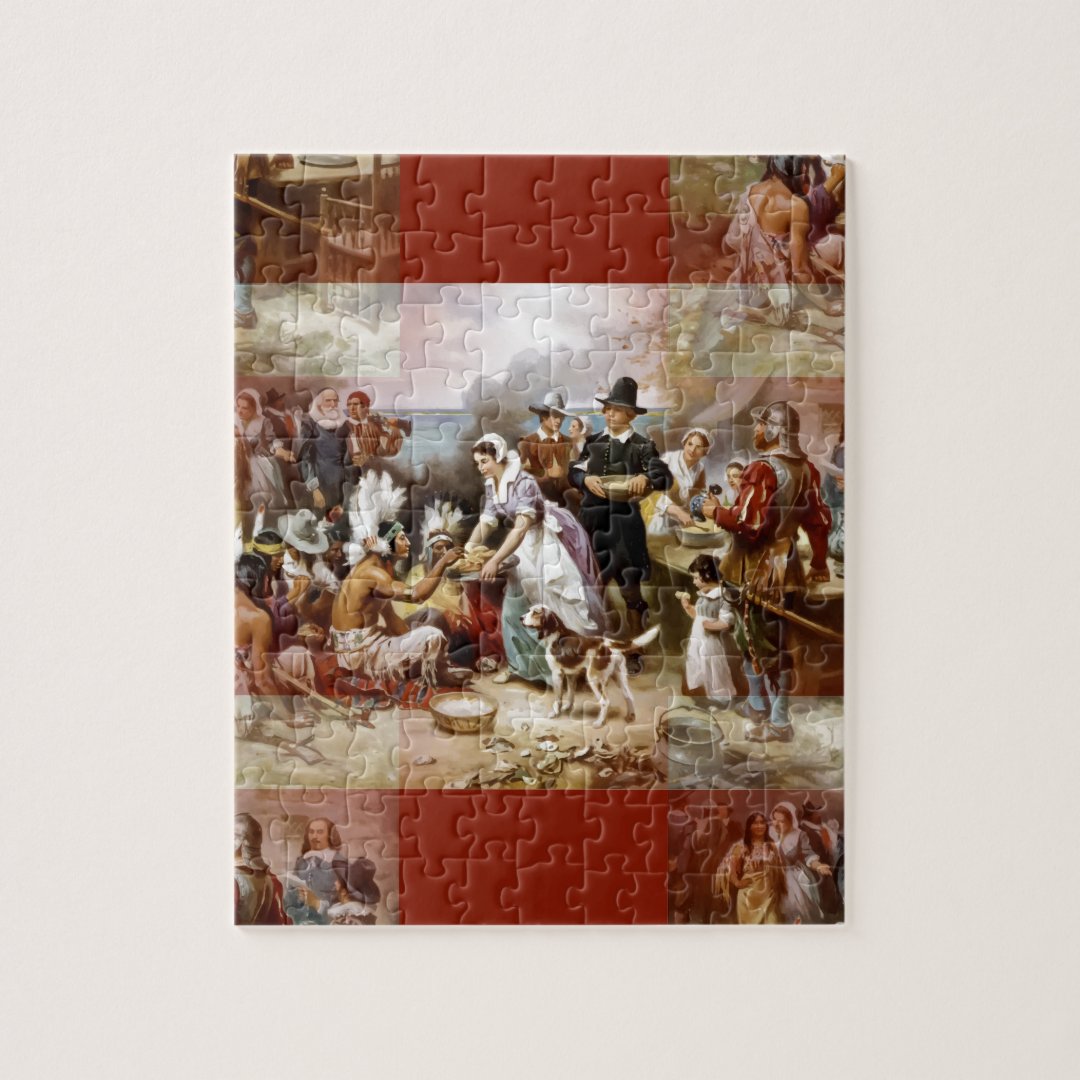 first thanksgiving jigsaw puzzle | Zazzle