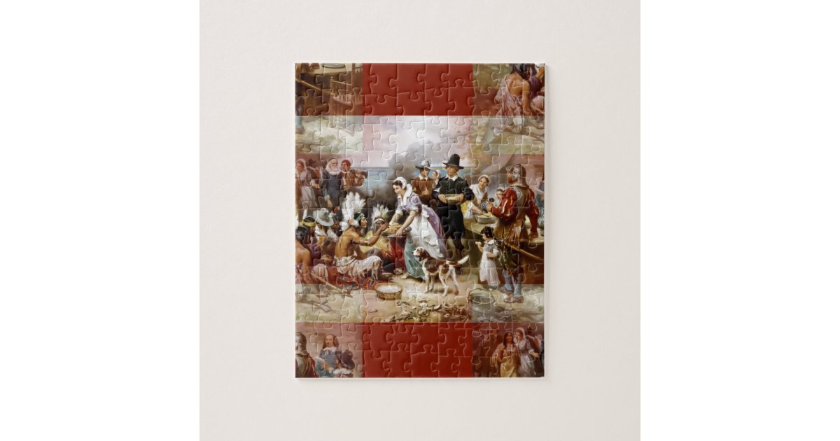first thanksgiving jigsaw puzzle | Zazzle