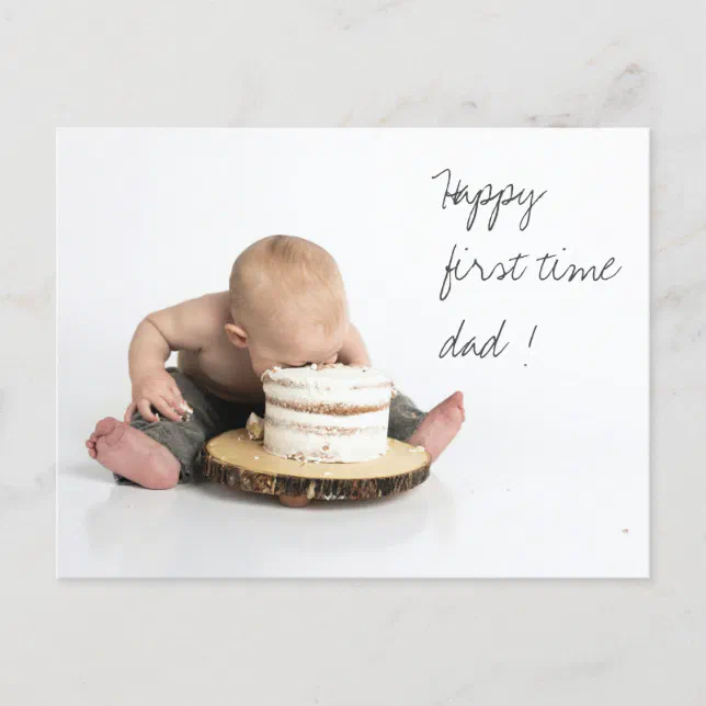 First time dad | Fathers day | Photo card | Zazzle