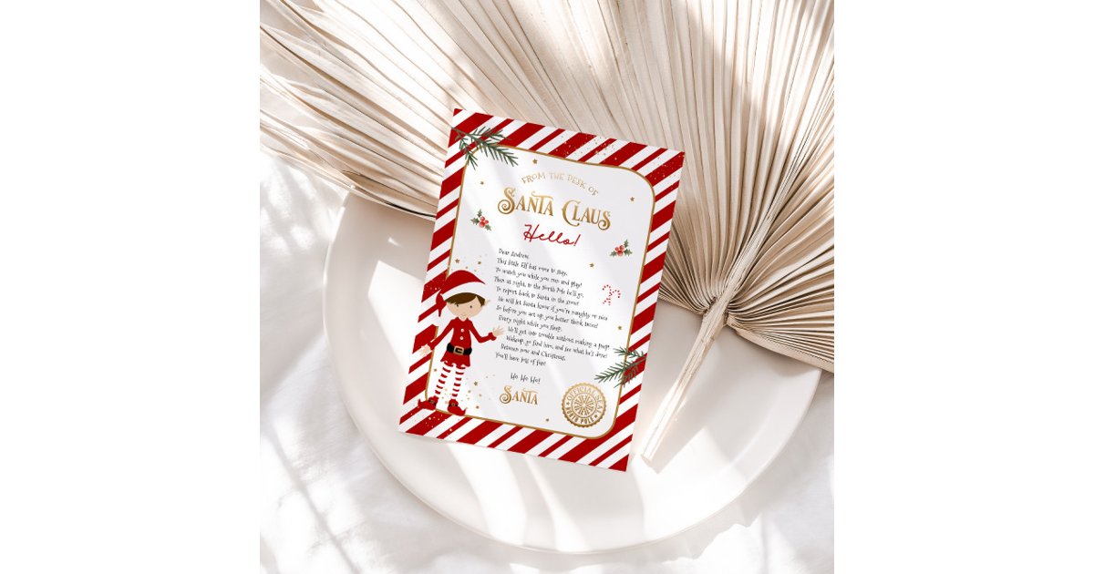 First Time Elf Arrival Welcome Letter Invitation | Zazzle