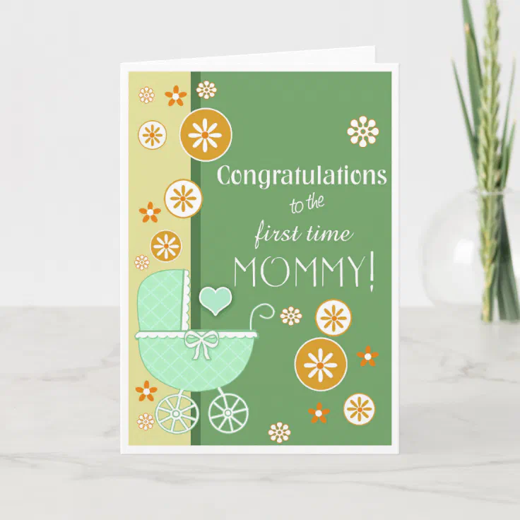 First Time Mommy Congratulations Card | Zazzle