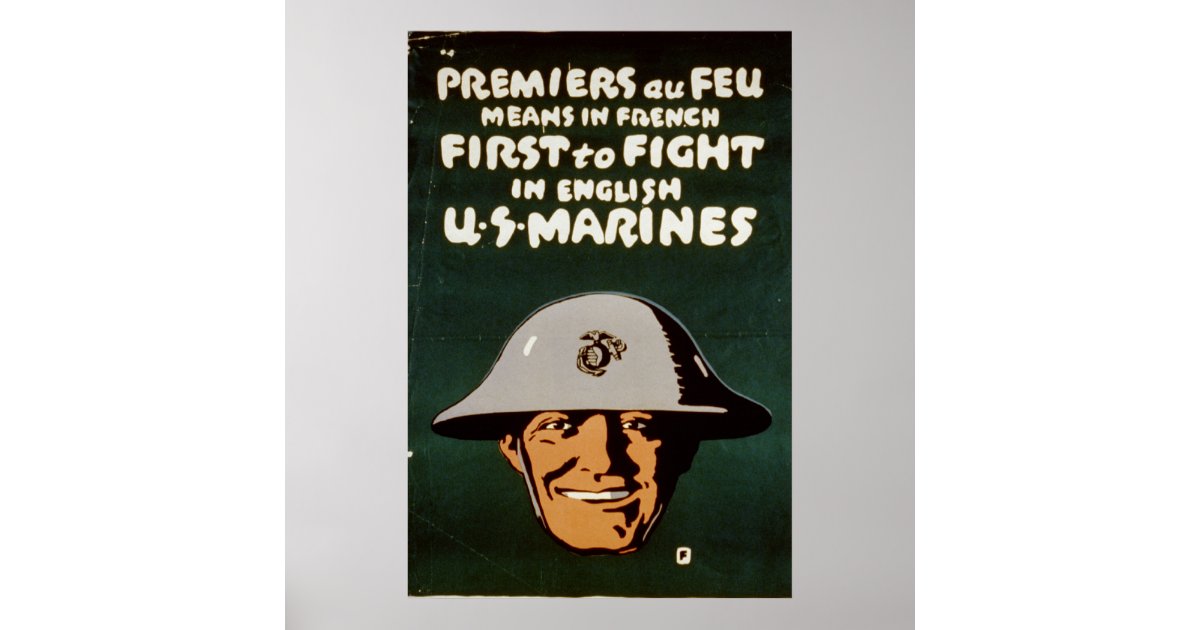 First to Fight In English Poster | Zazzle