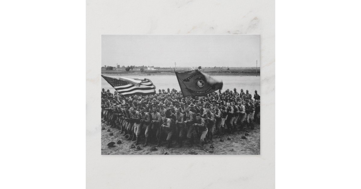 First to Fight - US Marines - 1918 Postcard | Zazzle