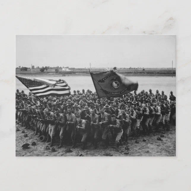 First to Fight - US Marines - 1918 Postcard | Zazzle