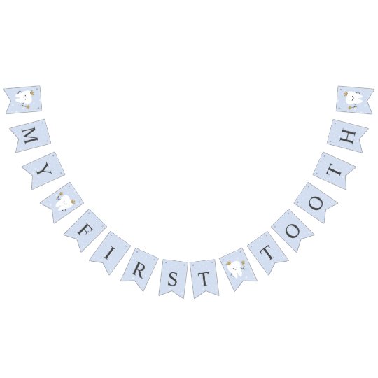 First Tooth party bunting banner | Zazzle.com