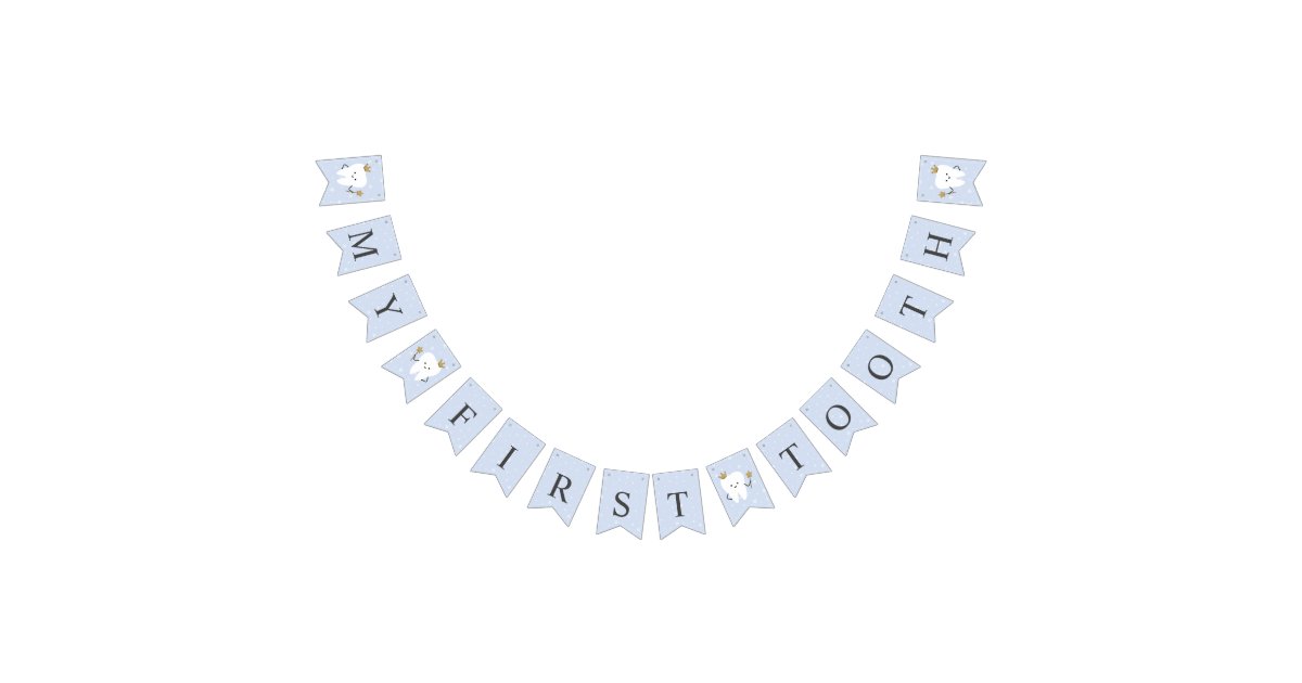 First Tooth party bunting banner | Zazzle