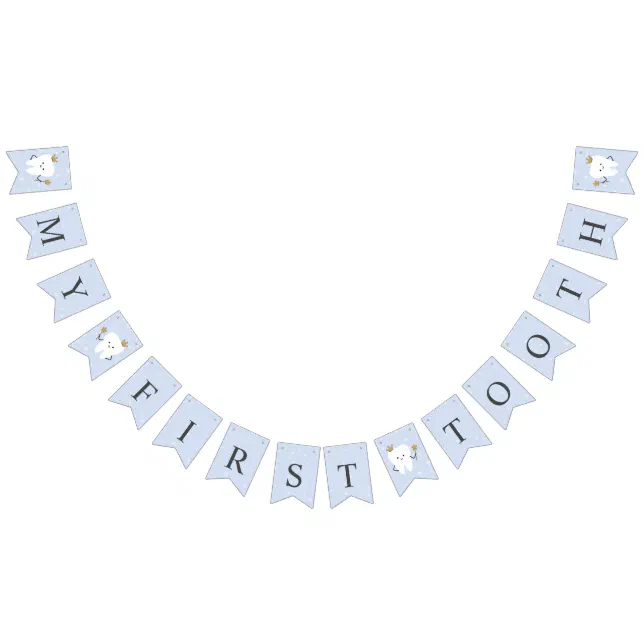 First Tooth party bunting banner | Zazzle