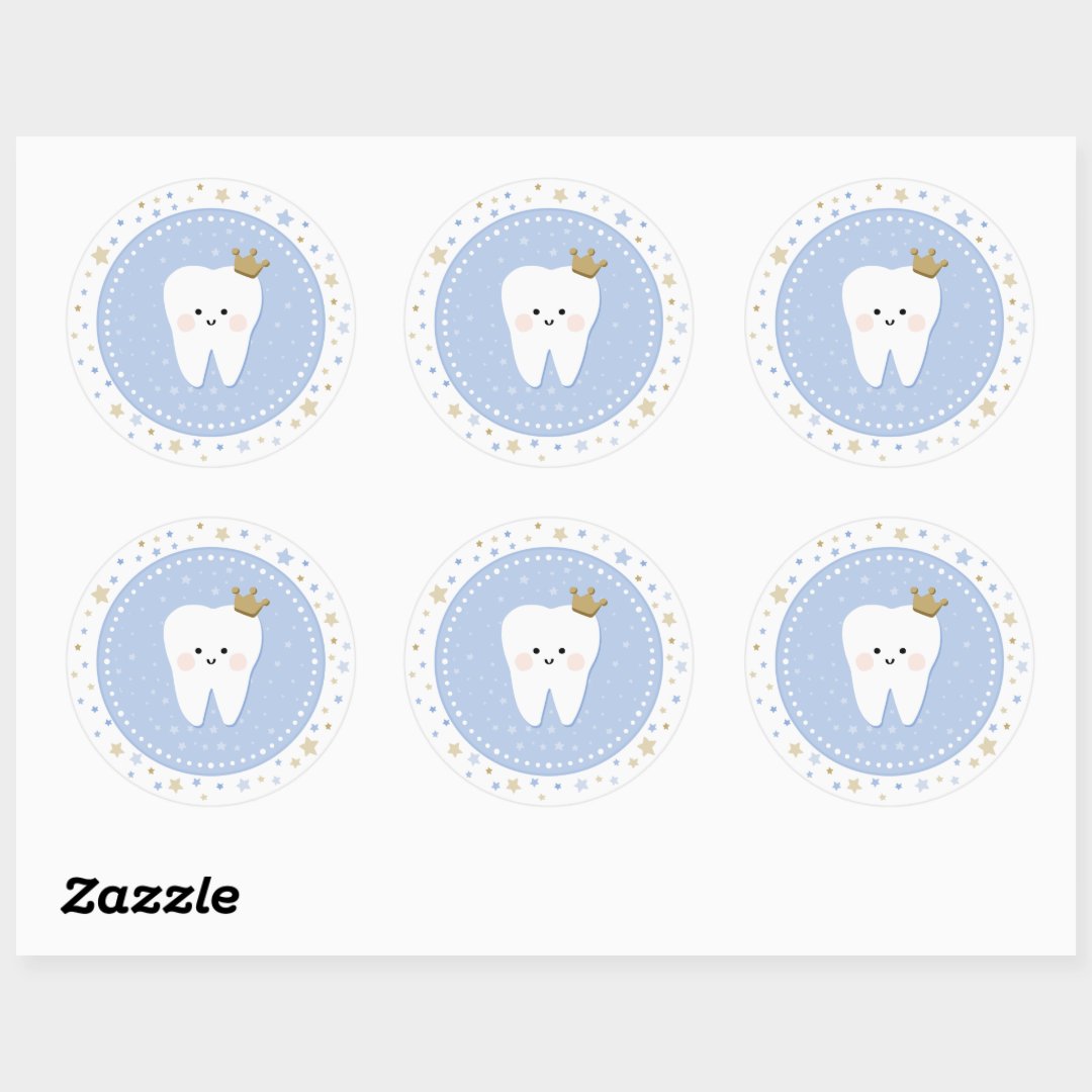 First Tooth Party Decorative Sticker | Zazzle