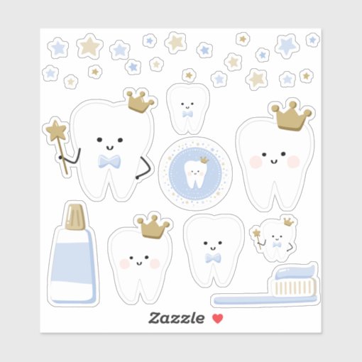 First Tooth Stickers, Scrapbooking or Party decor Sticker | Zazzle