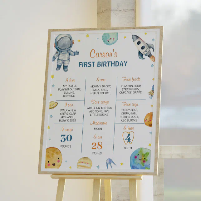 First Trip Around The Sun Birthday Milestone Sign | Zazzle