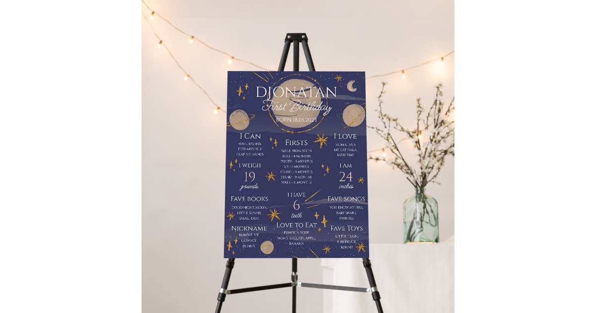 First Trip Around The Sun Birthday Milestones Sign | Zazzle