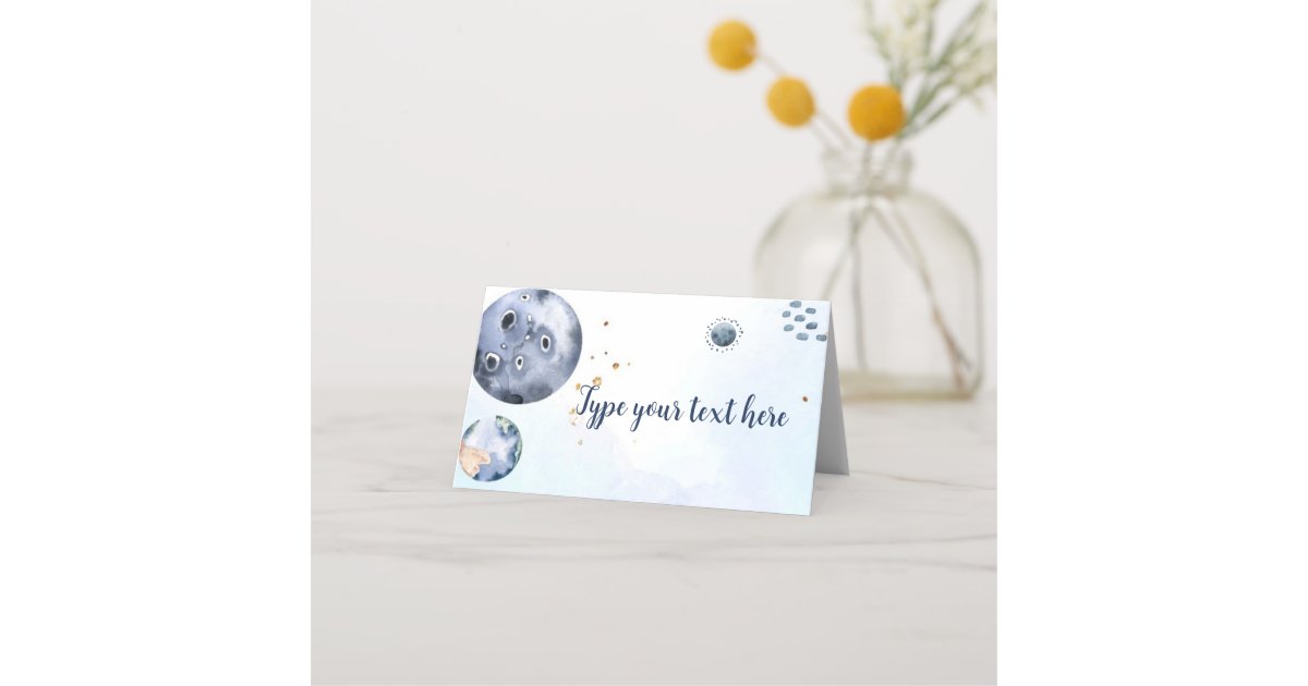 First Trip Around the Sun Folded Place Card | Zazzle
