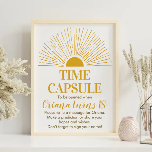 First Trip Around The Sun Time Capsule Poster | Zazzle