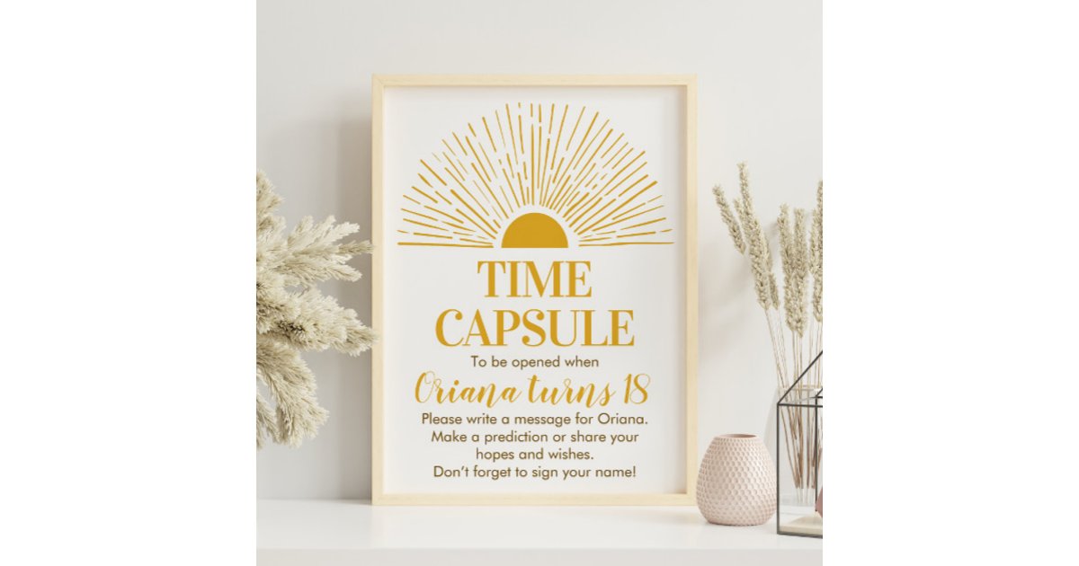 First Trip Around The Sun Time Capsule Poster | Zazzle