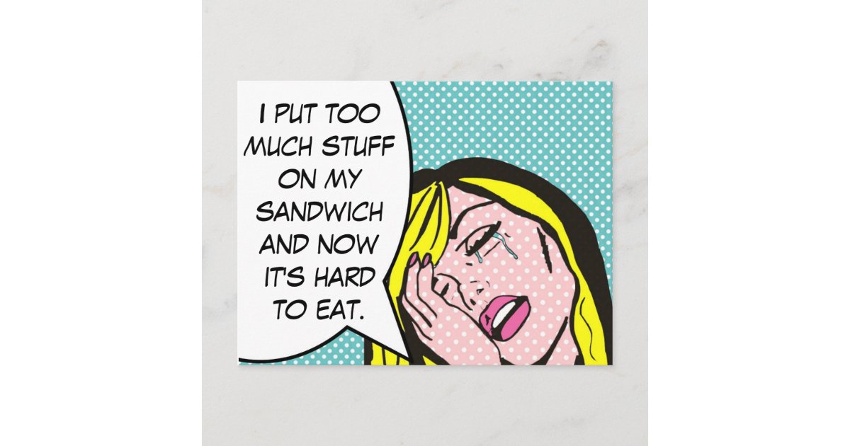 First World Problems Comic Book Postcard | Zazzle