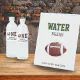 First Year Down Water Break Football Birthday Pedestal Sign | Zazzle