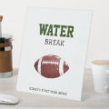 First Year Down Water Break Football Birthday Pedestal Sign | Zazzle