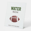 First Year Down Water Break Football Birthday Pedestal Sign | Zazzle