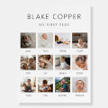 First Year Modern Birthday Photo Sign | Zazzle