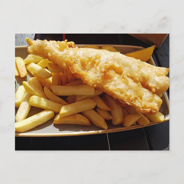 Fish and Chips postcard | Zazzle