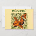 Fish Antique Tile Old art ancient Invitation | Zazzle