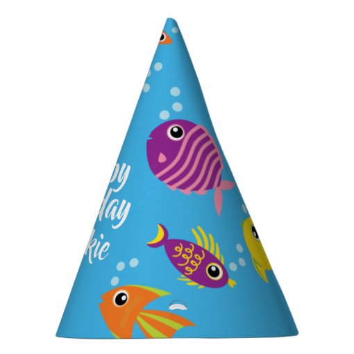Fish Aquarium 1st Birthday Party Hats | Zazzle
