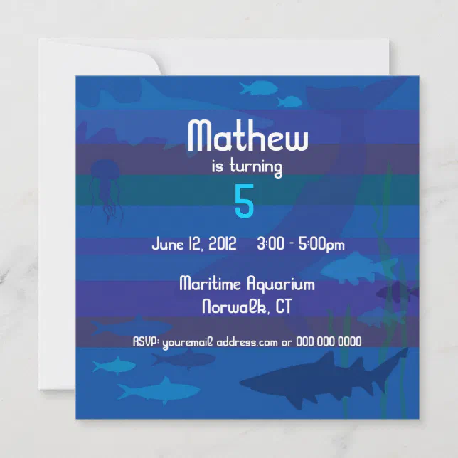 Fish Birthday Invitation | Zazzle