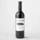 Fish Black & White Minimalist Black Grouper Wine Label | Zazzle
