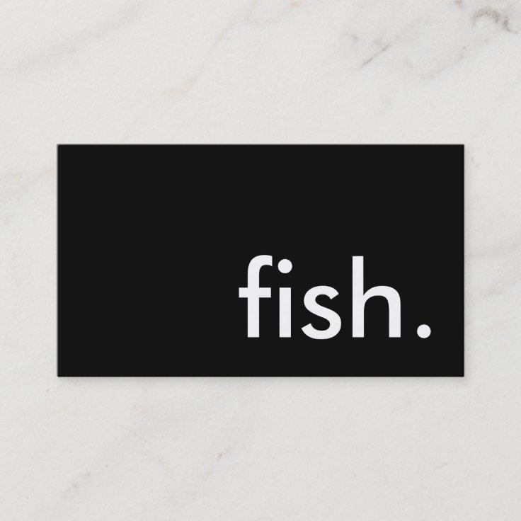 fish. business card | Zazzle