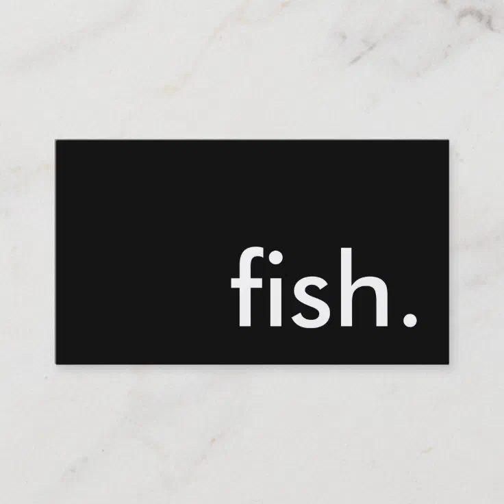 fish. business card | Zazzle