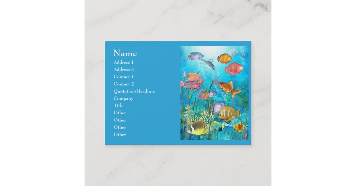Fish Business Card | Zazzle
