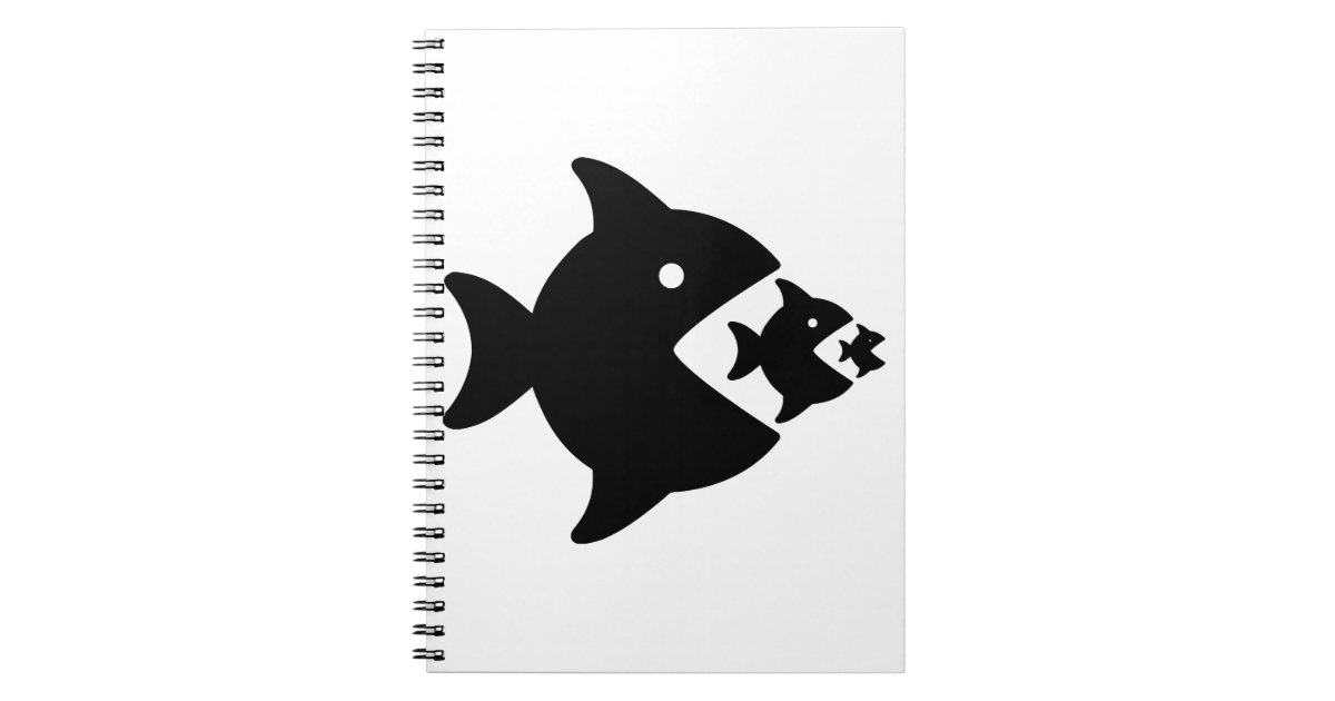 Fish eat other fish - Fishing Notebook | Zazzle