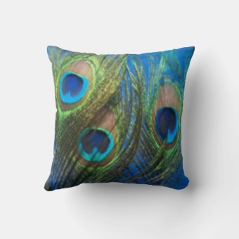 Fish Eye Peacock Still Life Throw Pillow | Zazzle