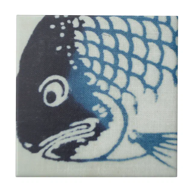 Fish Face - Japanese Fish Tile | Zazzle