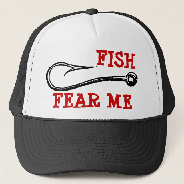 FISH FEAR ME Hook Hat | Zazzle